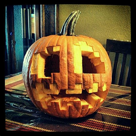 Minecraft Pumpkin Carving Template