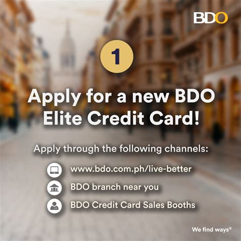 Bdo Bdo Credit Card Application Requirements •must Be 21 To 60 Years