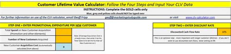 Customer Lifetime Value Excel Template Ncejomunicipaldechinu