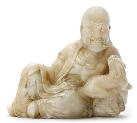 A Creamy Soapstone Figure Of A Luohan 18th Century Christies