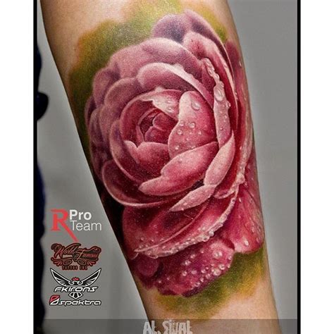 Realistic Peony Flower Tattoo