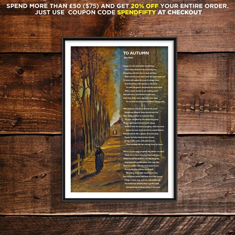 To Autumn Poem By John Keats Trees Art Print Poster T Photo