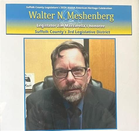 Walt Meshenberg On Linkedin Was Honored To Be Awarded The Suffolk