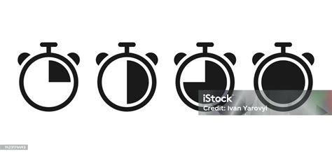 스톱워치 아이콘 로고 크로노미터 타이머 사인 흰색 배경에 격리된 스톱워치 아이콘입니다 벡터 일러스트레이션 개념에 대한 스톡 벡터 아트 및 기타 이미지 Istock