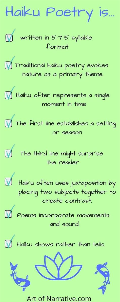Haiku Format How To Write A Haiku In Three Steps The Art Of Narrative