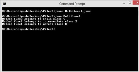 Multi Level Inheritance Output