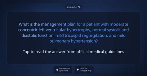 What Is The Management Plan For A Patient With Moderate Concentric Left Ventricular Hypertrophy