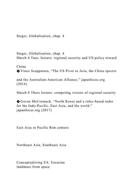Steger Globalization Chap 4steger Globalization C Docx Politics