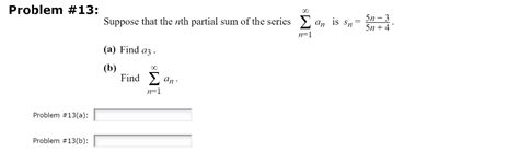 Solved Problem 13 5n 3 5n4 Suppose That The Nth Partial