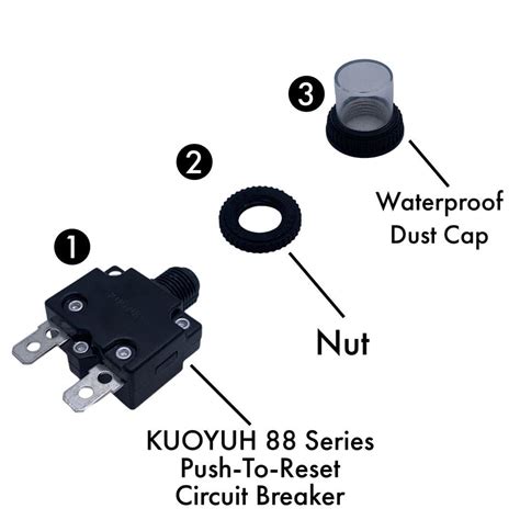 Snapklik.com : KUOYUH Circuit Breaker 88 Series 125/250VAC 50/60Hz