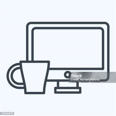 아이콘 작업 소셜 네트워크 기호와 관련이 있습니다 선 스타일 심플한 디자인 일러스트레이션 개념에 대한 스톡 벡터 아트 및 기타 이미지 Istock