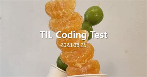 시리즈 🍀til🍀coding Test Lovesyunglog