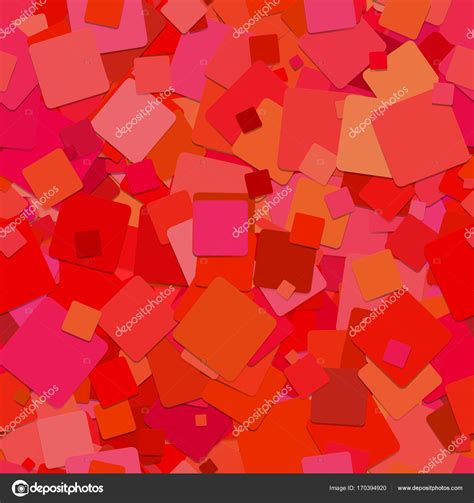 Seamless Abstract Square Pattern Background Vector Design From Rotated Red Squares With Shadow