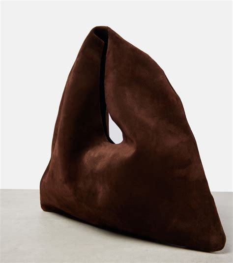 Bindle Small Suede Tote Bag In Brown The Row Mytheresa
