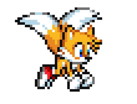 Editing Sonic Advance Tails Flying Free Online Pixel Art Drawing Tool