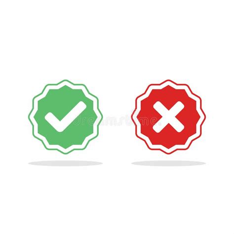 Check And Wrong Marks Tick And Cross Marks Accepted Rejected Approved Disapproved Yes No