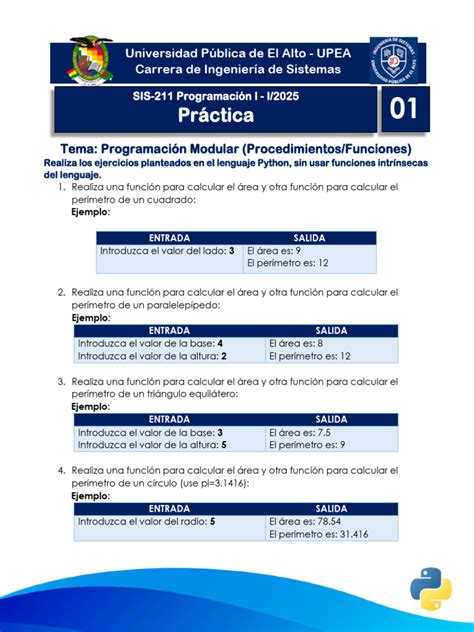 Ejercicios De Programación Modular En Python Pdf Vector Euclidiano