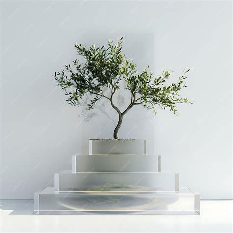 Premium Photo Modular Rectangular Plexiglass Podium With Frosted Finish Th Decorative Display