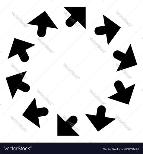 Circular Arrows For Cycle Repeat Themes Progress Vector Image