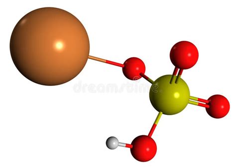 3d Image Of Potassium Bisulfate Skeletal Formula Stock Illustration