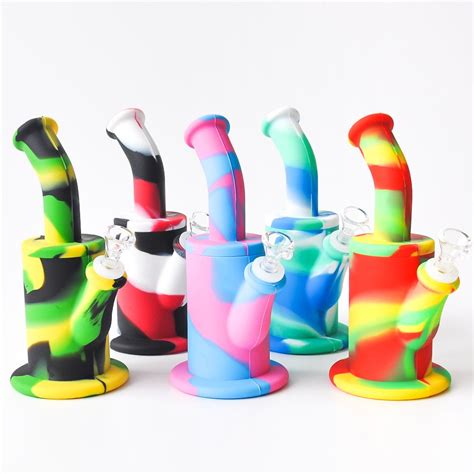 Ful 85inches Silicone Water Pipe Recycler Bubbler Unbreakabale