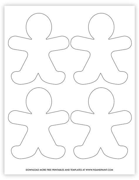 Gingerbread Template Free Printable