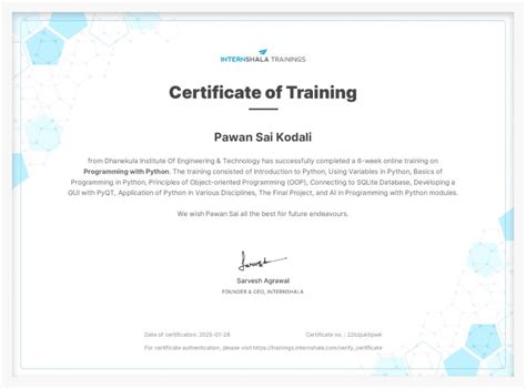 Programmingwithpython Internshalatrainings Pythondeveloper
