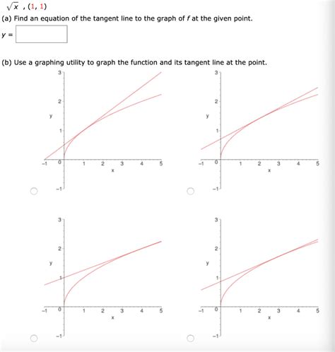 Solved Vx11 A Find An Equation Of The Tangent Line To