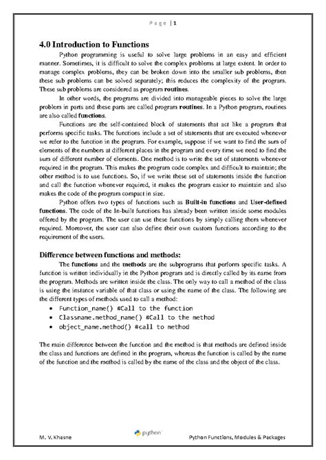 Topic 04python Functions Modules And Packages 4 Introduction To