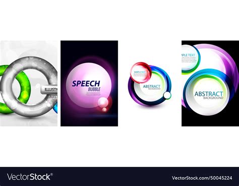 Set Of Tech Bubbles And Spheres Posters Royalty Free Vector