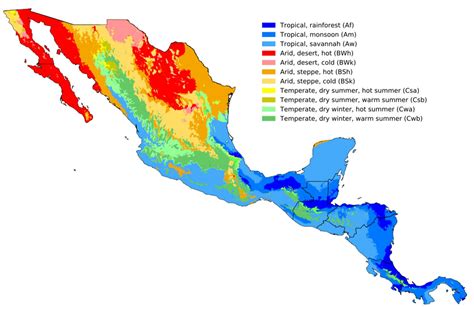 Mexico Climate Zones