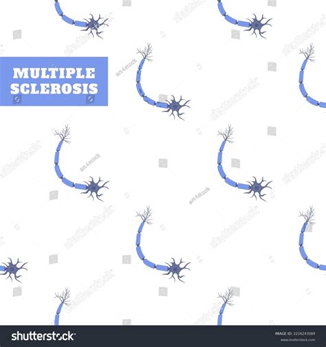 Multiple Sclerosis Disease Awareness Poster Demyelination Stock Vector Royalty Free