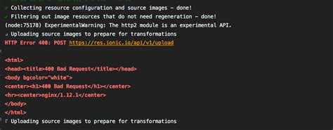 Error 400 Post Apiv1upload · Issue 3910 · Ionic Teamionic Cli
