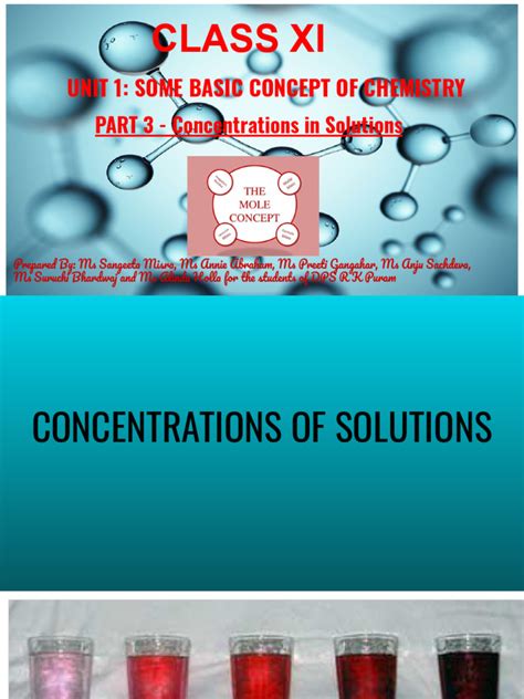 Basic Concept Part 3 Download Free Pdf Mass Concentration