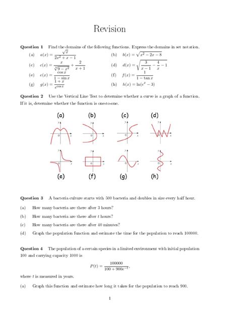 revision pdf function mathematics trigonometric functions