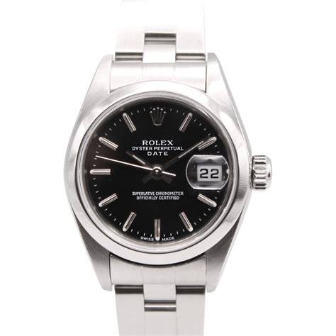 Rolex Lady Datejust 26mm Black Index Dial Stainless Steel Oyster