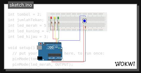 Tombol Dengan Led Wokwi Esp32 Stm32 Arduino Simulator