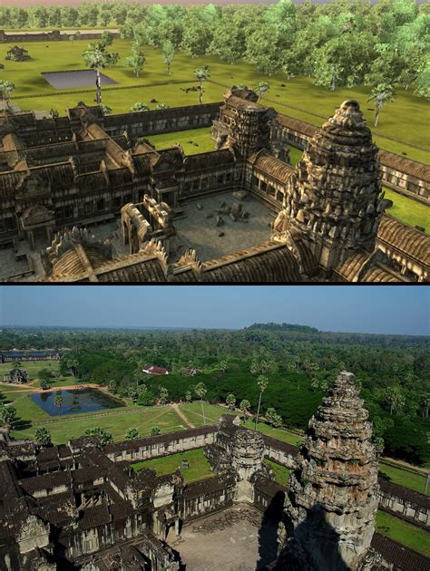 Virtual Or Reality 12 Amazing Angkor Wat 3d Comparison Photos