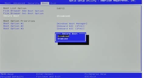 Area M Cant Disable Secure Boot DELL Technologies