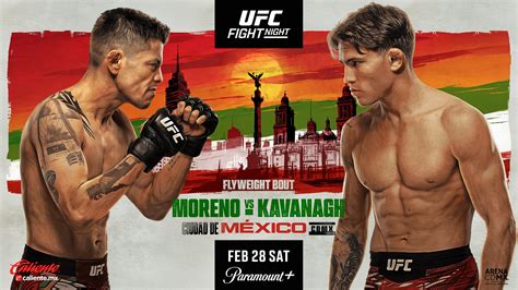 Ufc Fight Night Moreno Vs Kavanagh Cartelera Y Horarios En Vivo
