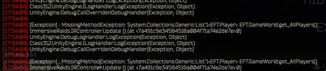 Trying To Fix Immersive Raids Missing Method Exception Any Tips Not