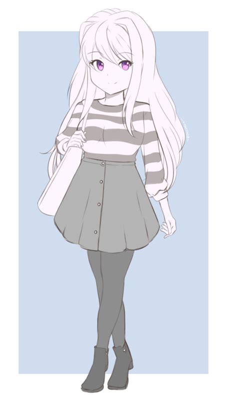 Ddlc Casual Yuri Full Body By Chocomiru02 On Deviantart
