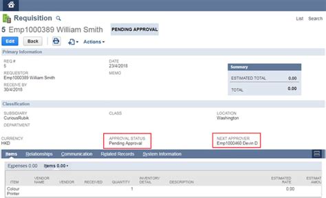 Creation Of Requisition In Netsuite