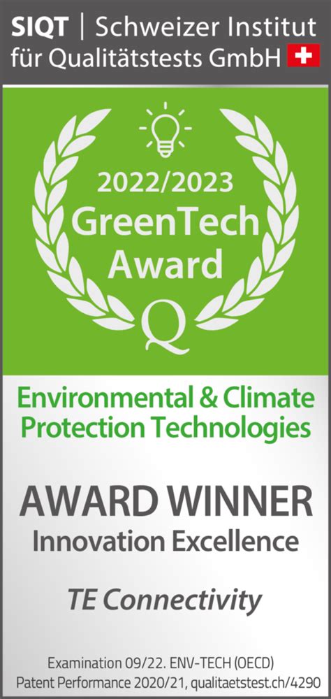 Te Connectivity Honored For Sustainable Technology Innovations In