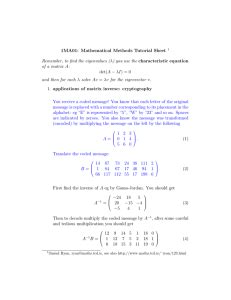 Trace Determinant Plane