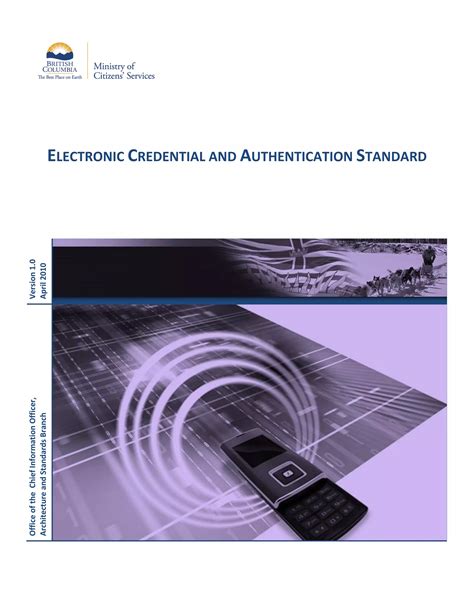 Electronic Credential Authentication Standard Pdf Technology
