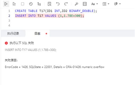 oceanbase4 2 oracle模式 binary double类型可插入数值范围与文档说明不符，这个是需要开启什么设置吗