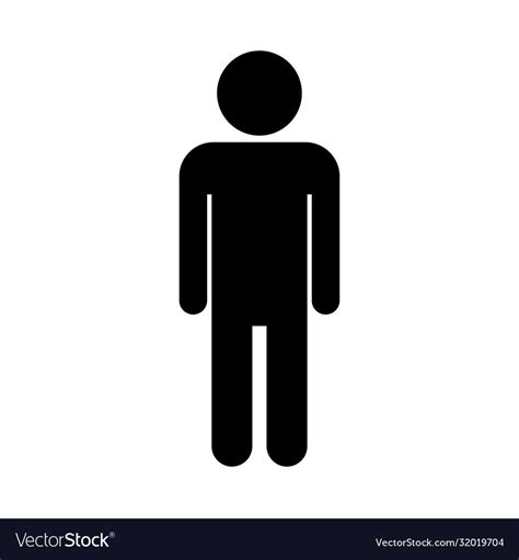 Human Symbol Silhouette Style Icon Vector Image On Vectorstock Human