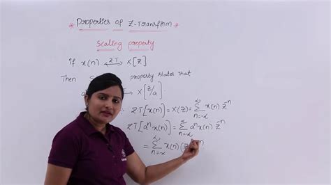 Scaling Property Of Z Transform Youtube