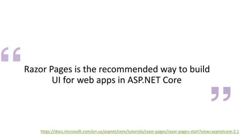 Aspnet Core Razor Pages Ppt